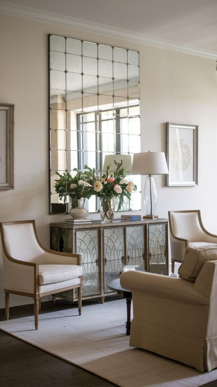 40+ Charming Living Room Mirror Decorating Ideas to Try Today (2025 ...