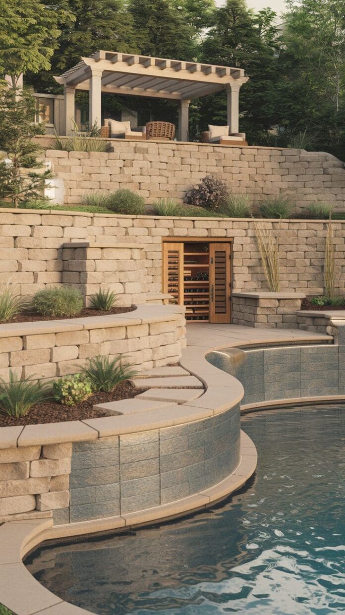 60+ Stunning Sloped Backyard Ideas with Retaining Walls and Pools You ...