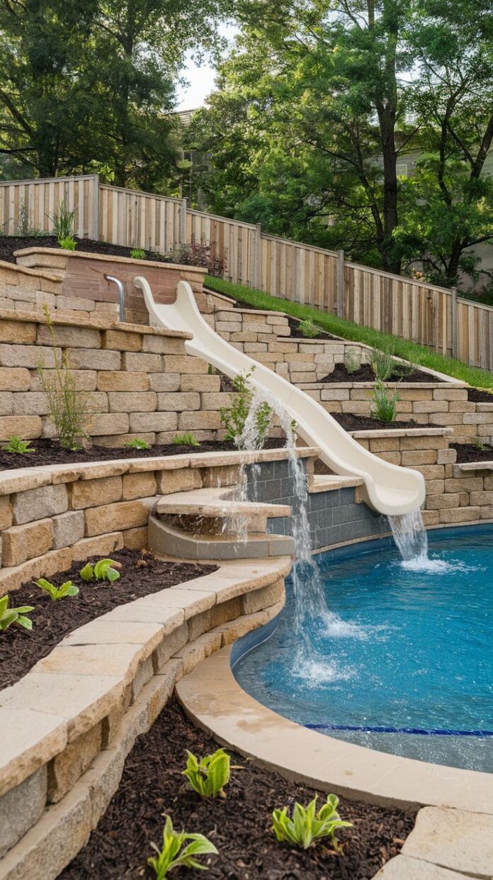 60+ Stunning Sloped Backyard Ideas with Retaining Walls and Pools You ...