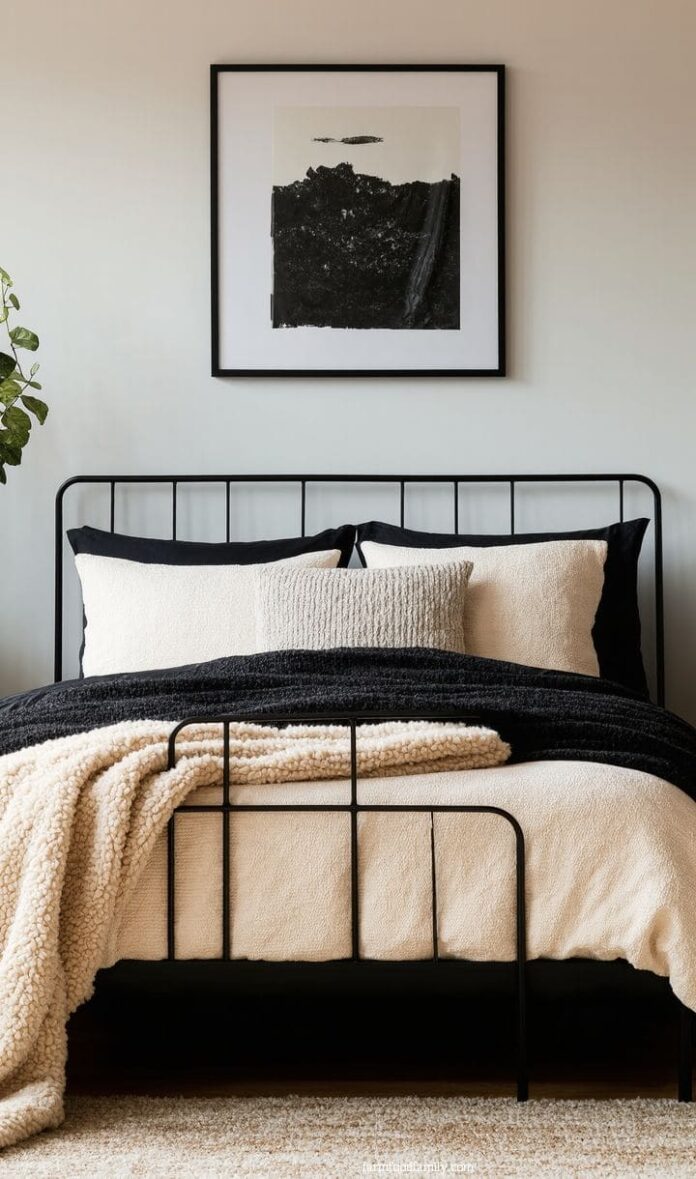 40+ Cozy Beige and Black Bedroom Ideas You’ll Instantly Love (2026 ...