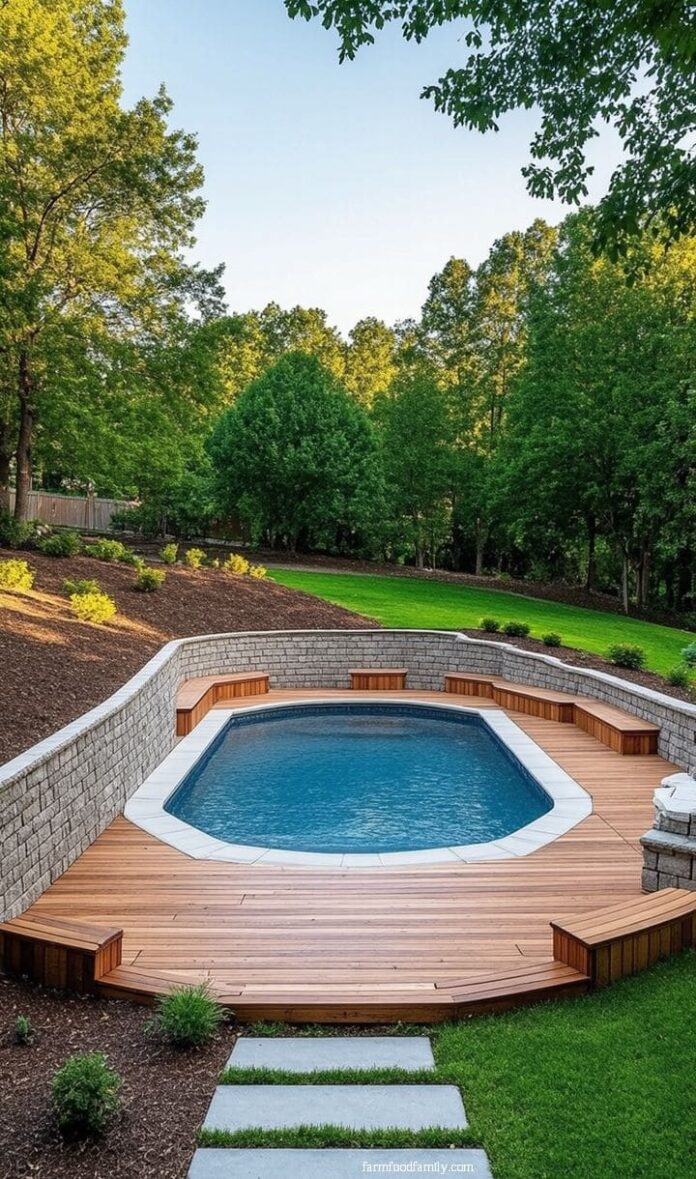 60+ Stunning Sloped Backyard Ideas with Retaining Walls and Pools You ...