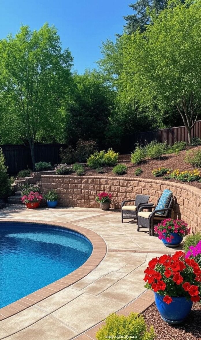 60+ Stunning Sloped Backyard Ideas with Retaining Walls and Pools You ...
