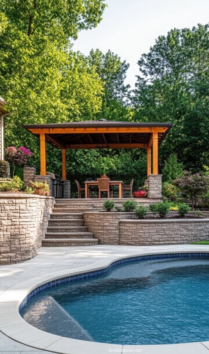 60+ Stunning Sloped Backyard Ideas with Retaining Walls and Pools You ...