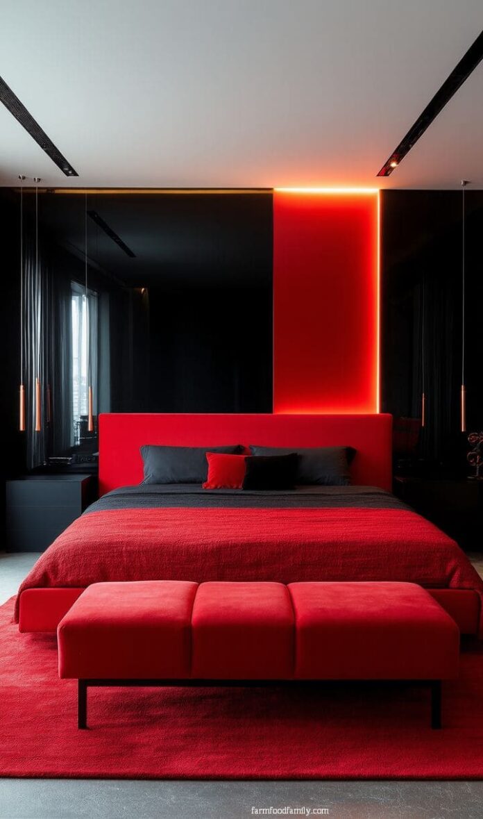 40+ Striking Red and Black Bedroom Ideas to Inspire Your Makeover (2025 ...