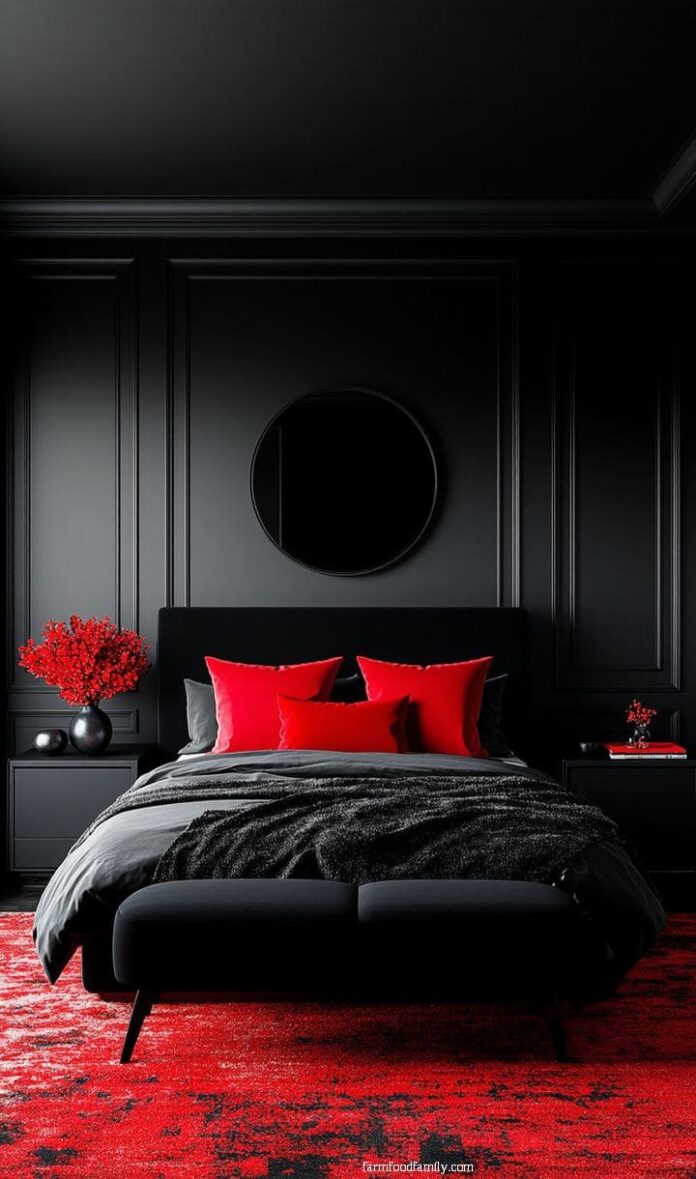 40+ Striking Red and Black Bedroom Ideas to Inspire Your Makeover (2025 ...