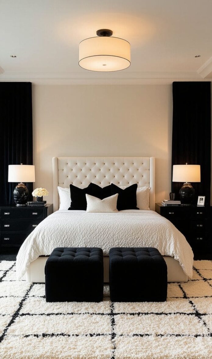 40+ Stunning Cream and Black Bedroom Ideas You’ll Want to Steal (2025 ...