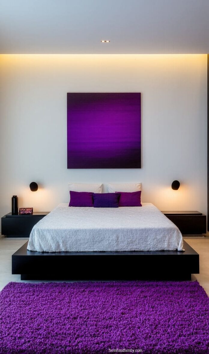 30+ Jaw-Dropping Purple and Black Bedroom Ideas for a Glamorous Look ...