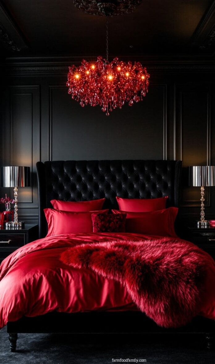 40+ Striking Red and Black Bedroom Ideas to Inspire Your Makeover (2025 ...