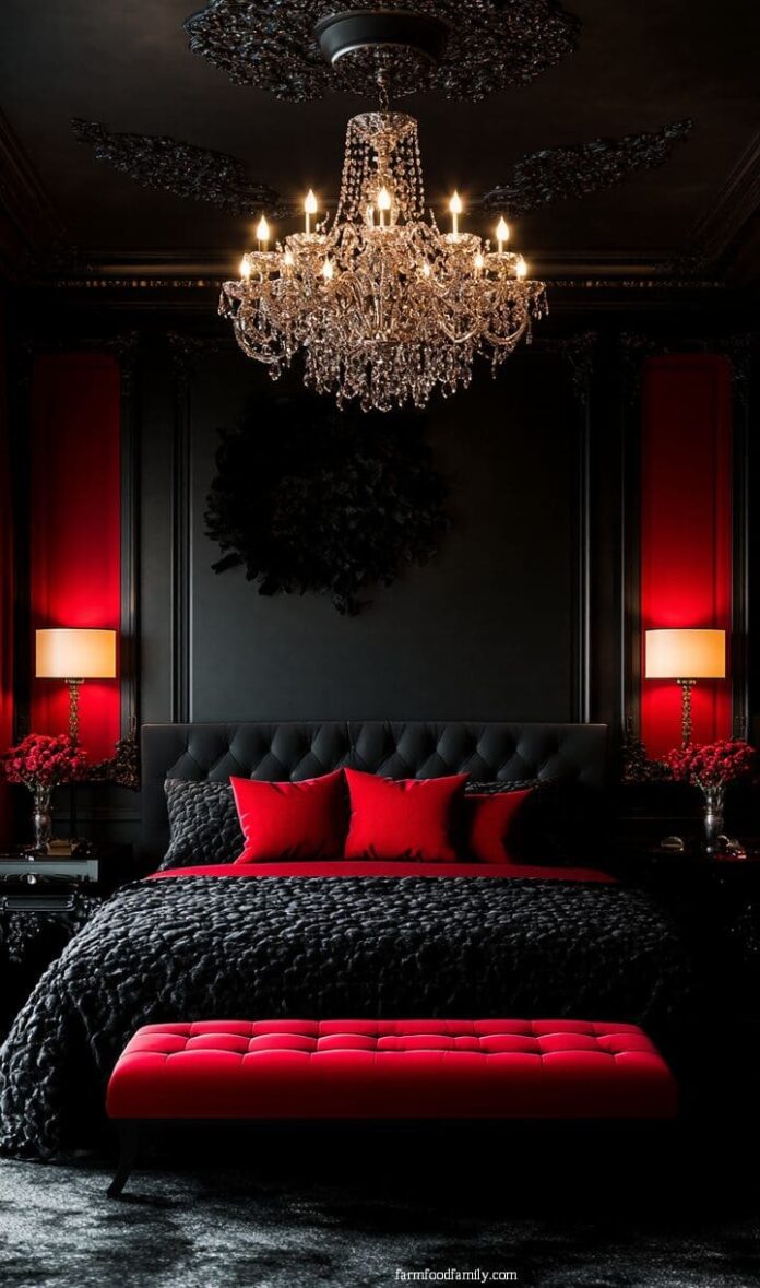 40+ Striking Red and Black Bedroom Ideas to Inspire Your Makeover (2025 ...