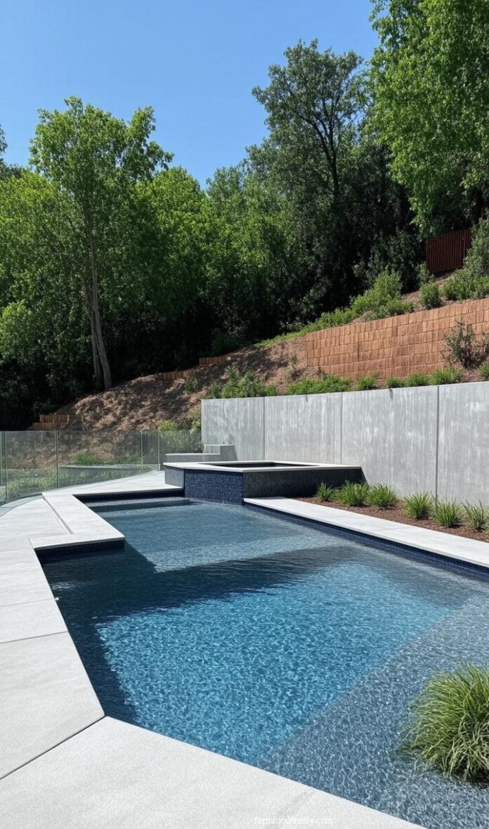 60+ Stunning Sloped Backyard Ideas with Retaining Walls and Pools You ...