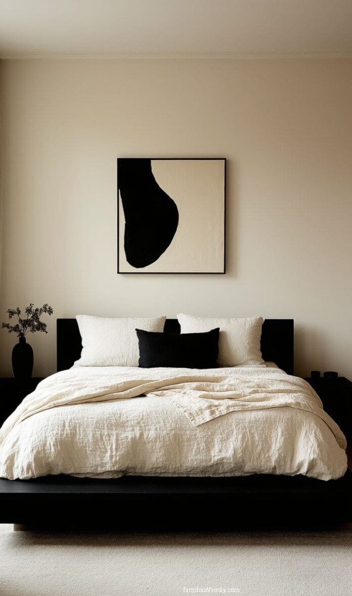 40+ Stunning Cream and Black Bedroom Ideas You’ll Want to Steal (2026 ...
