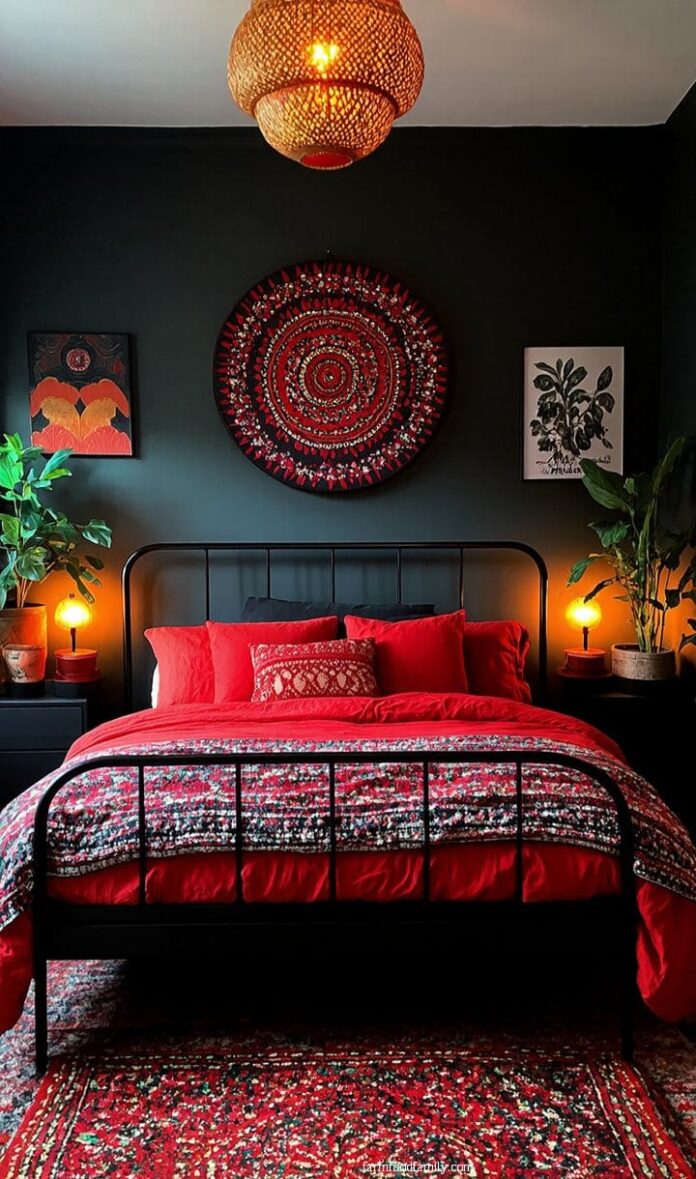 40+ Striking Red and Black Bedroom Ideas to Inspire Your Makeover (2025 ...