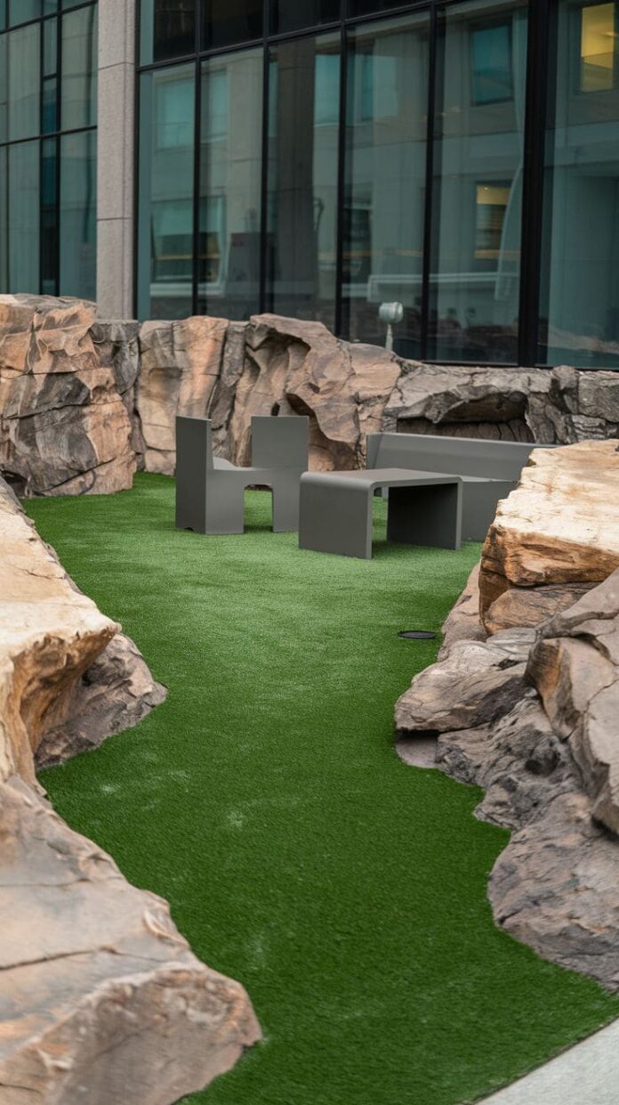40+ Budget-Friendly Artificial Grass and Rock Landscaping Ideas (2026 ...