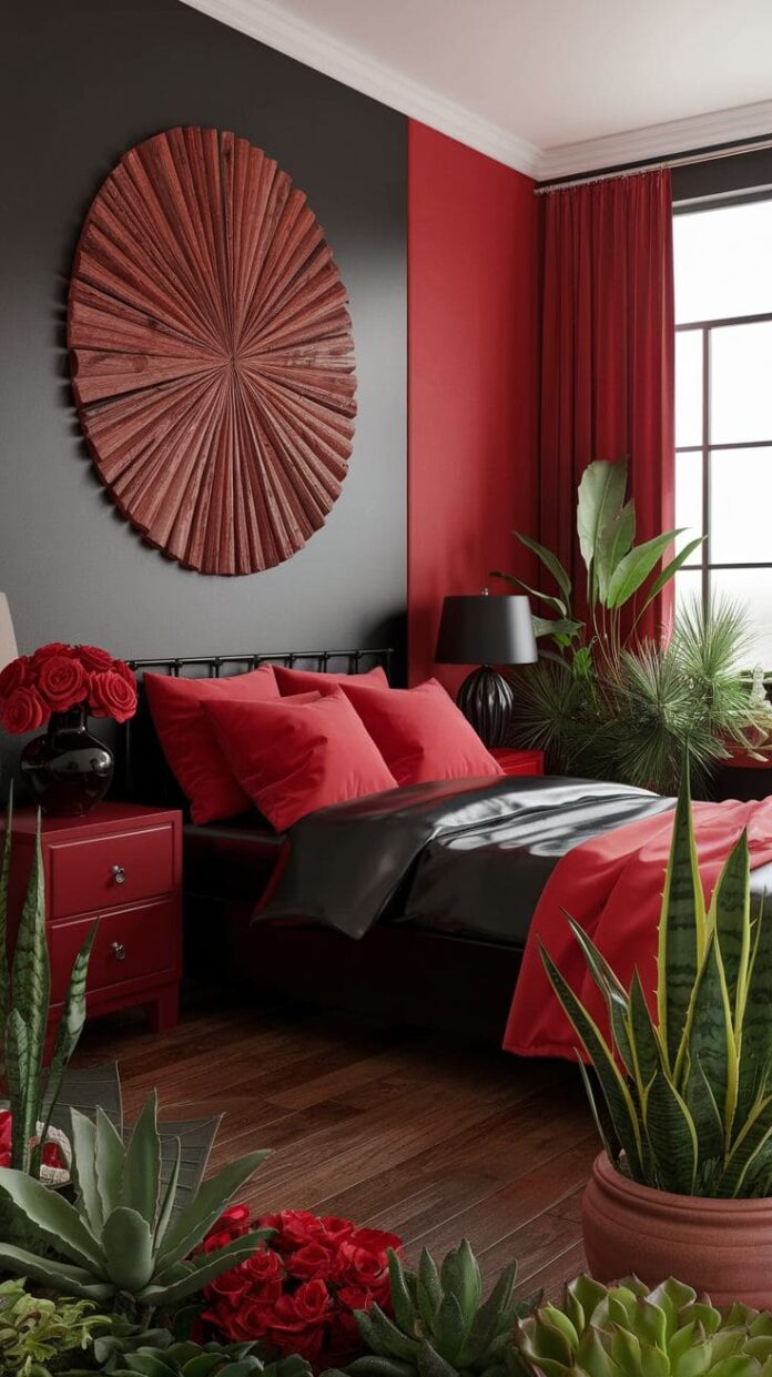 40+ Striking Red and Black Bedroom Ideas to Inspire Your Makeover (2025 ...