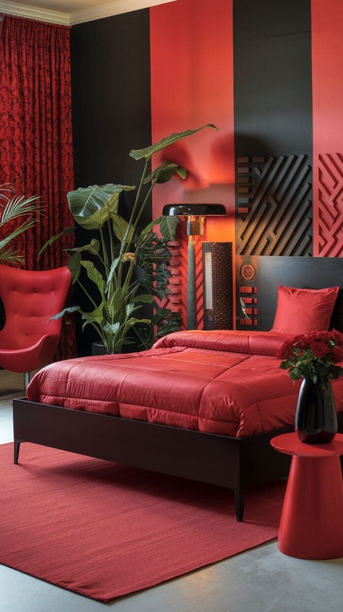 40+ Striking Red and Black Bedroom Ideas to Inspire Your Makeover (2025 ...