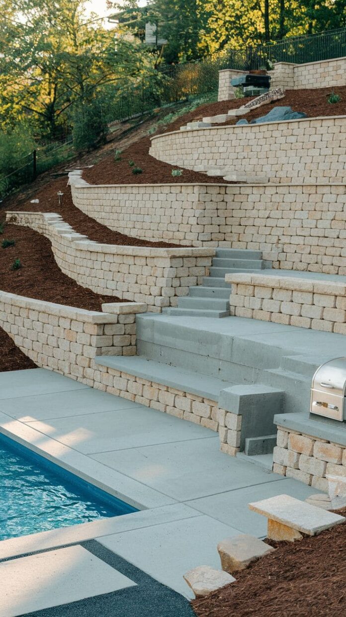 60+ Stunning Sloped Backyard Ideas with Retaining Walls and Pools You’ll Want to Steal (2025 ...