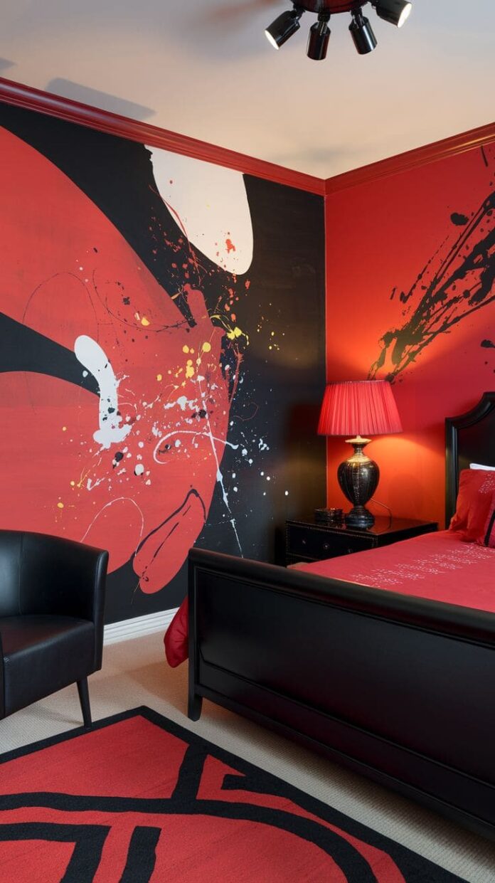 40+ Striking Red and Black Bedroom Ideas to Inspire Your Makeover (2025 ...