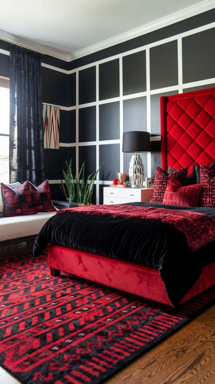 40+ Striking Red and Black Bedroom Ideas to Inspire Your Makeover (2026 ...