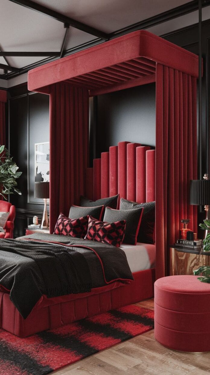 40+ Striking Red and Black Bedroom Ideas to Inspire Your Makeover (2025 ...