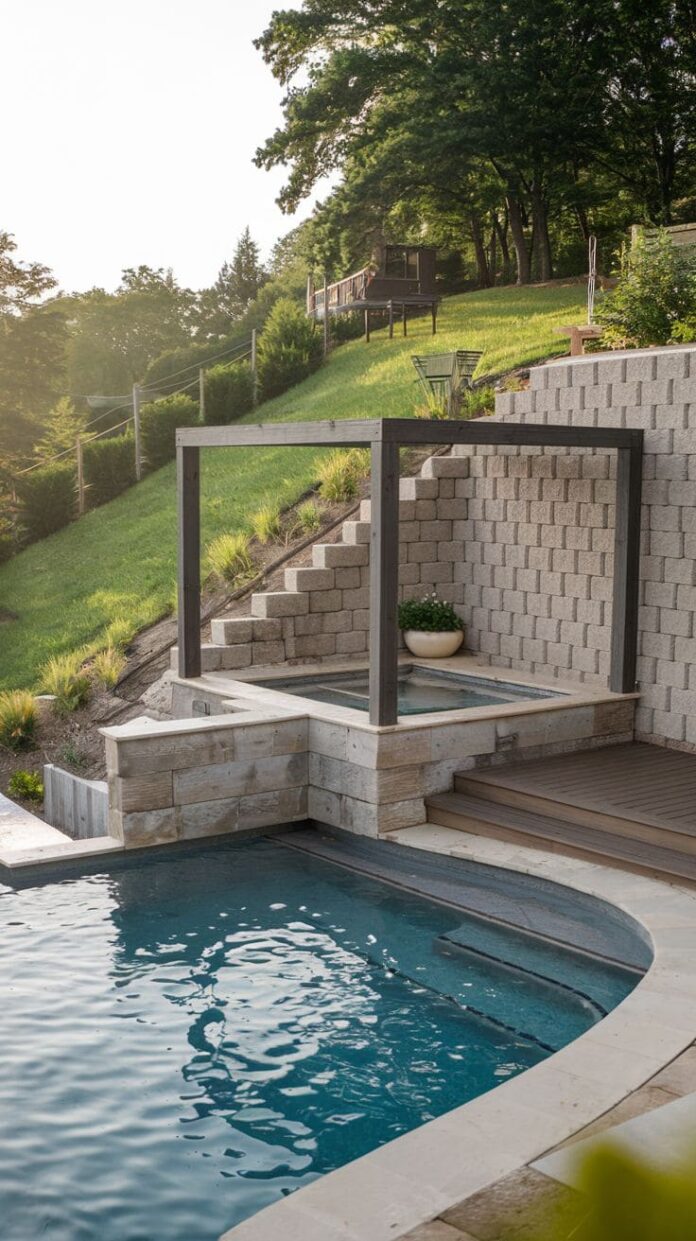 60+ Stunning Sloped Backyard Ideas with Retaining Walls and Pools You ...