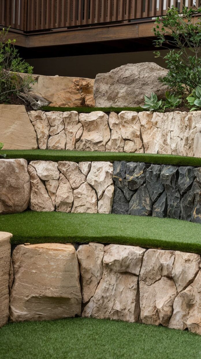 40+ Budget-Friendly Artificial Grass and Rock Landscaping Ideas (2026 ...