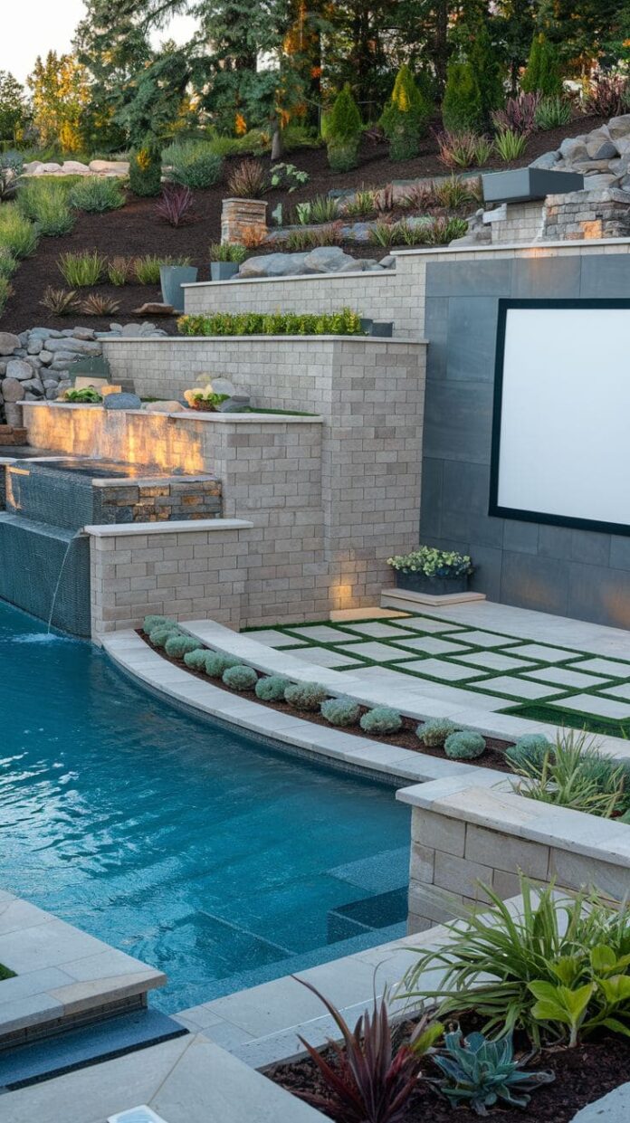 60+ Stunning Sloped Backyard Ideas with Retaining Walls and Pools You ...