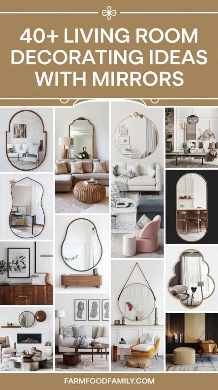 40+ Charming Living Room Mirror Decorating Ideas to Try Today (2025 ...