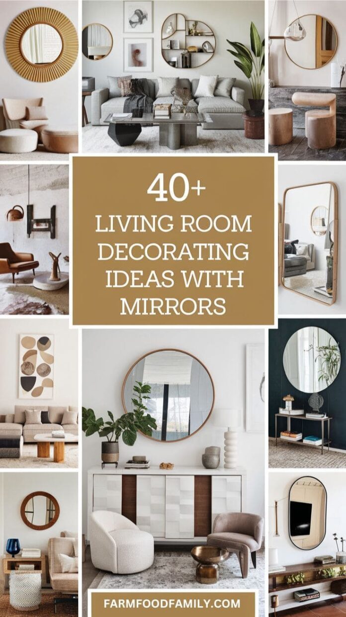40+ Charming Living Room Mirror Decorating Ideas to Try Today (2025 ...