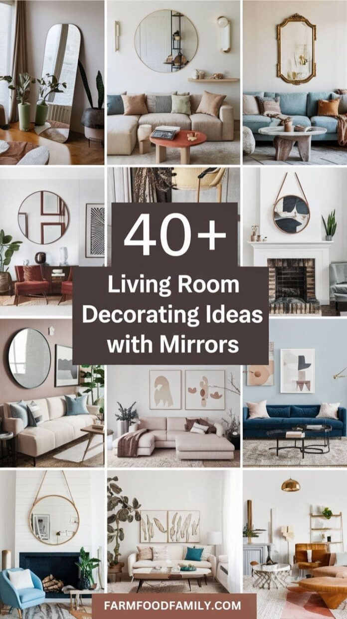 40+ Charming Living Room Mirror Decorating Ideas to Try Today (2025 ...
