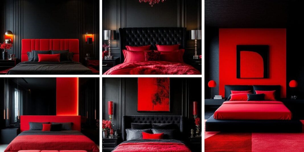 40+ Striking Red and Black Bedroom Ideas to Inspire Your Makeover (2025 ...