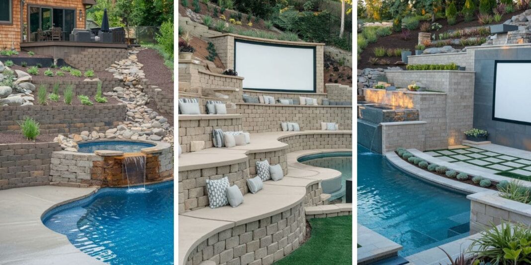 60+ Stunning Sloped Backyard Ideas with Retaining Walls and Pools You ...