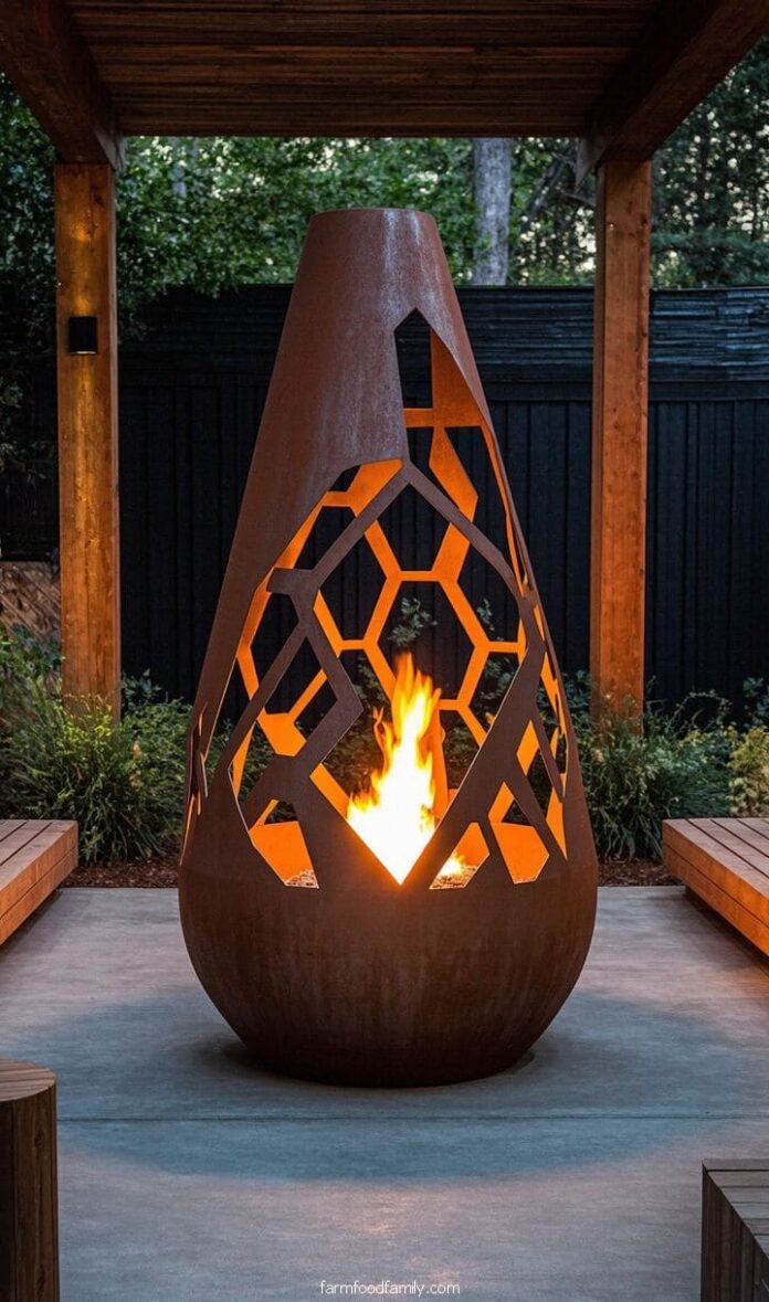 40+ Brilliant Metal Fire Pit Ideas to Make Your Patio Stand Out ...