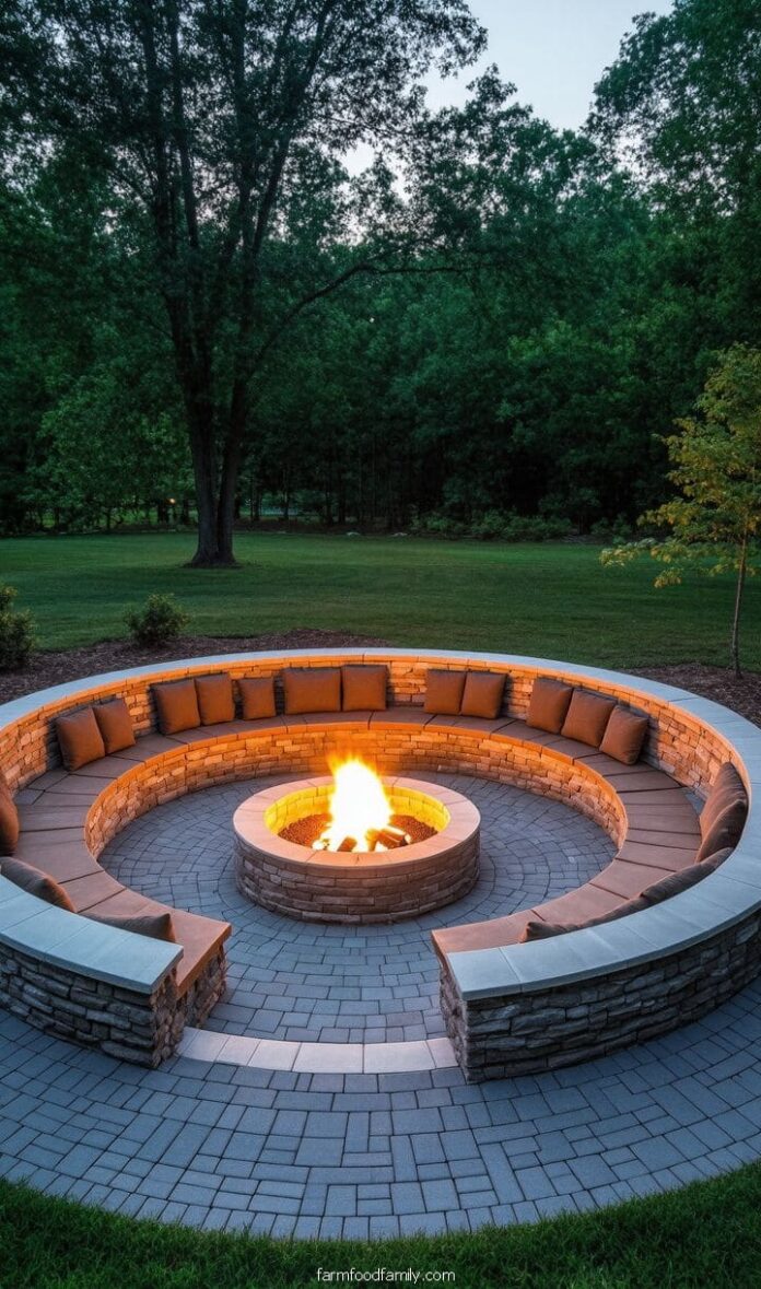 40+ Jaw-Dropping Paver Fire Pit Ideas for Outdoor EntertainingFarmFoodFamily