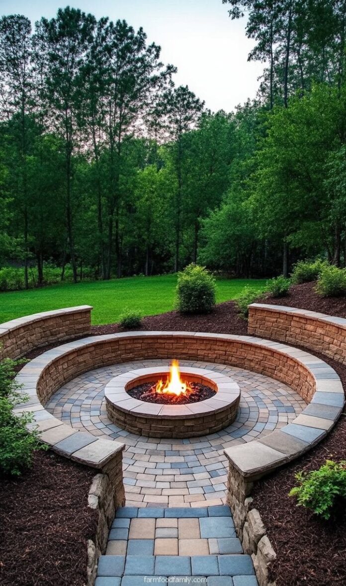 40+ Jaw-Dropping Paver Fire Pit Ideas for Outdoor ...