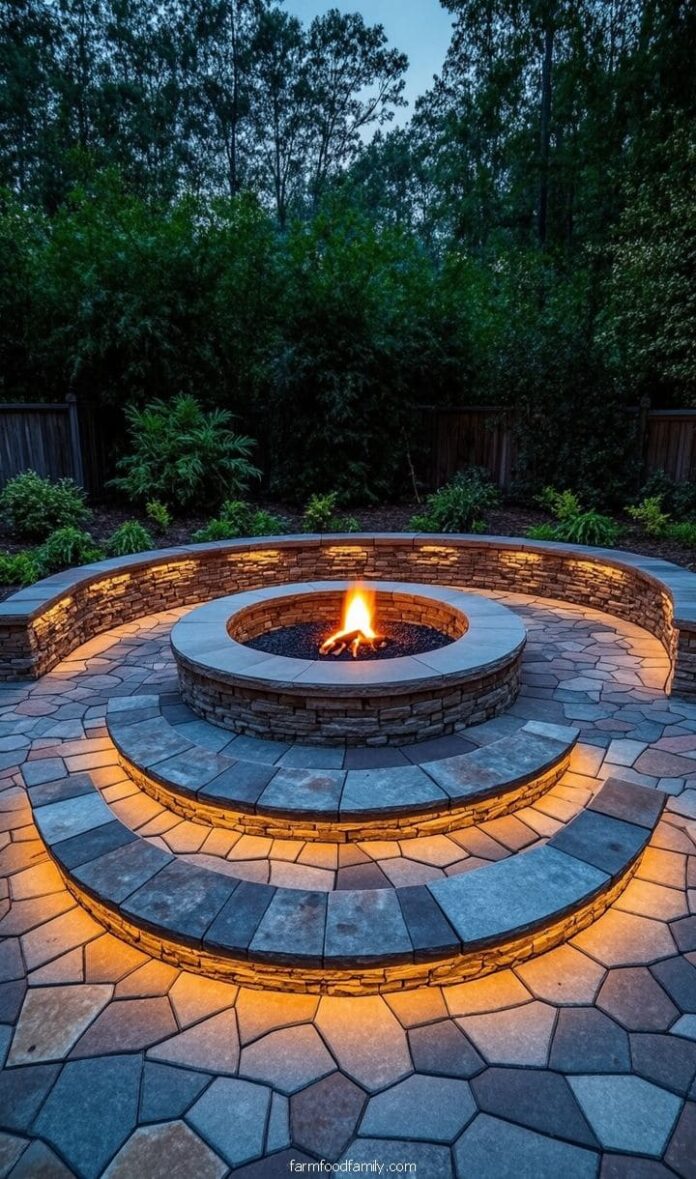 40+ Jaw-Dropping Paver Fire Pit Ideas for Outdoor ...