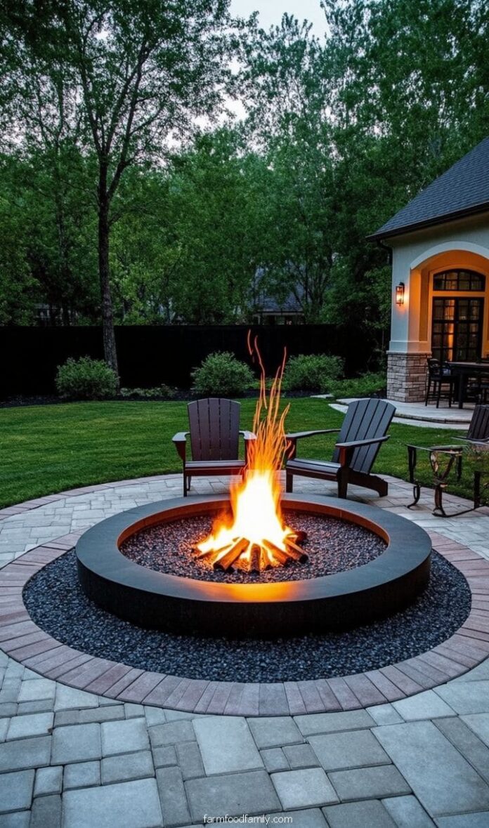 40+ Jaw-Dropping Paver Fire Pit Ideas for Outdoor ...