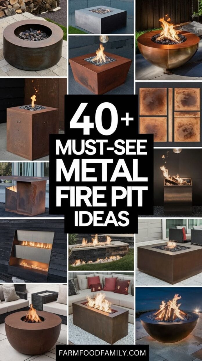 40+ Brilliant Metal Fire Pit Ideas to Make Your Patio Stand Out ...