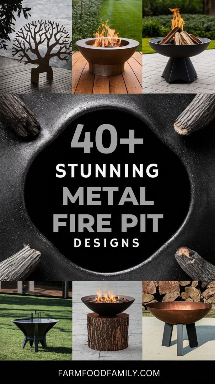 40+ Brilliant Metal Fire Pit Ideas to Make Your Patio Stand Out ...