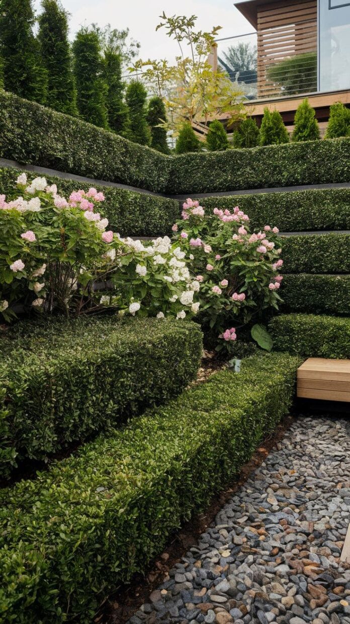 40+ Beautiful Hedge Landscaping Ideas That Add Instant Curb Appeal ...