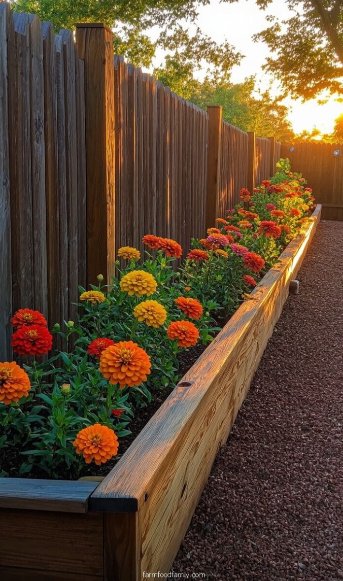 40+ Must-Try Raised Flower Bed Along Fence Ideas That Will Upgrade Your ...