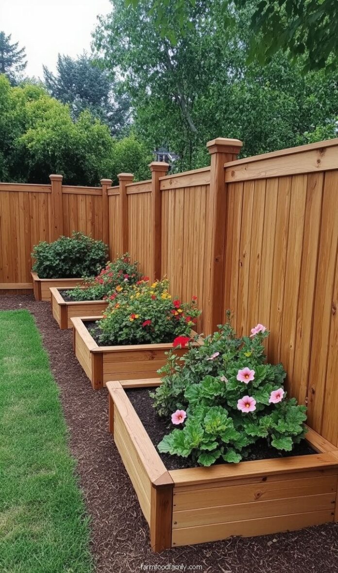 40+ Must-Try Raised Flower Bed Along Fence Ideas That Will Upgrade Your ...