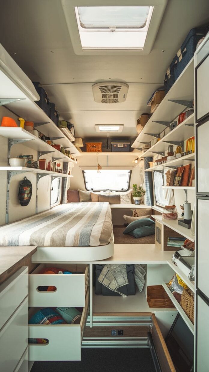 30+ Must-Try Camper Storage Ideas to Maximize Small Spaces (2026 ...