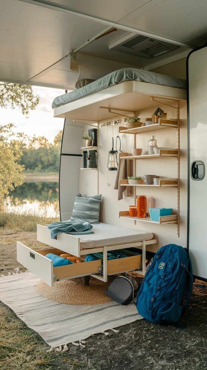 30+ Must-Try Camper Storage Ideas to Maximize Small Spaces (2026 ...