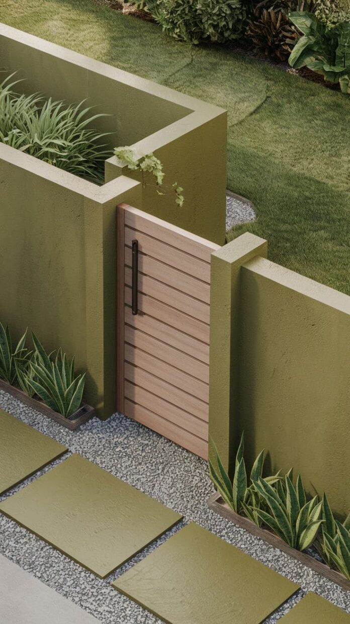 40+ Genius Concrete Fence Wall Ideass That Add Style and Privacy (2025 ...