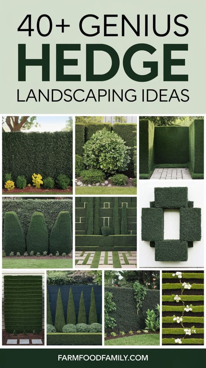40+ Beautiful Hedge Landscaping Ideas That Add Instant Curb Appeal ...