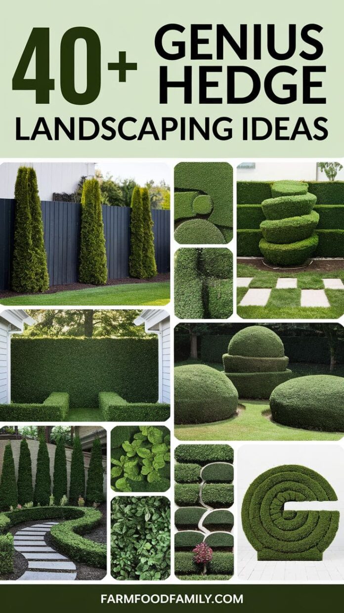 40+ Beautiful Hedge Landscaping Ideas That Add Instant Curb Appeal ...