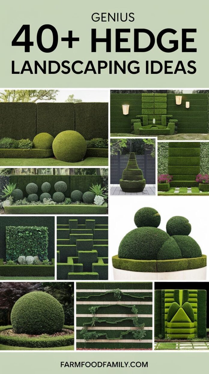 40+ Beautiful Hedge Landscaping Ideas That Add Instant Curb Appeal ...