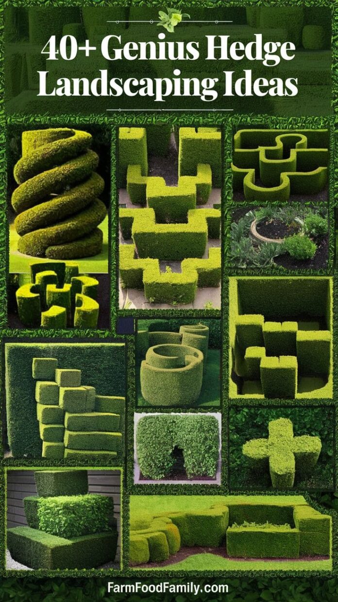 40+ Beautiful Hedge Landscaping Ideas That Add Instant Curb Appeal ...