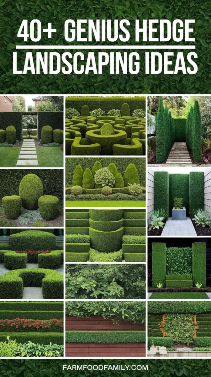 40+ Beautiful Hedge Landscaping Ideas That Add Instant Curb Appeal ...