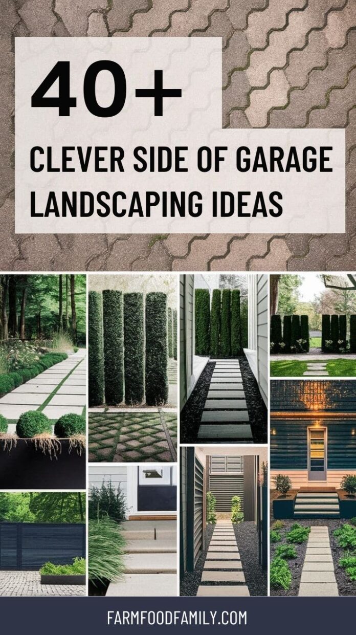 40+ Genius Side Yard Landscaping Ideas That Transform a Boring Garage ...